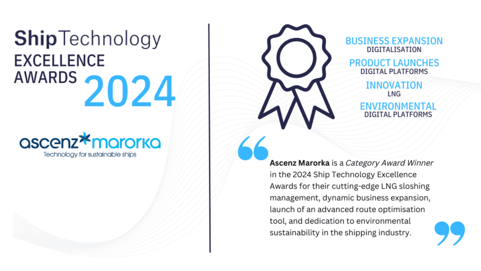 Ship Technology Excellence Awards 2024 - Ascenz Marorka